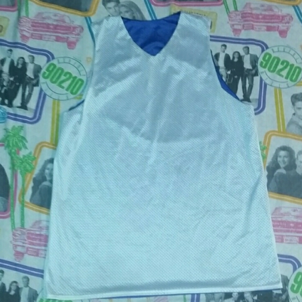 90s Nike Reversible Basketball Jersey Blue & White - Gem